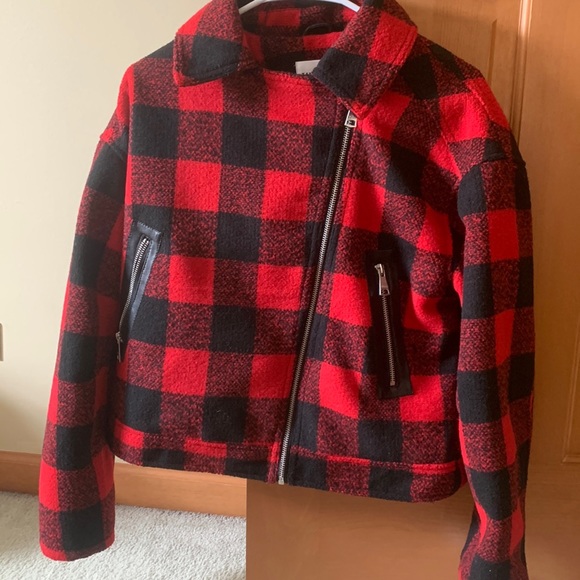 Vigoss | Jackets & Coats | Vigoss New Womans Buffalo Print Jacket Red ...